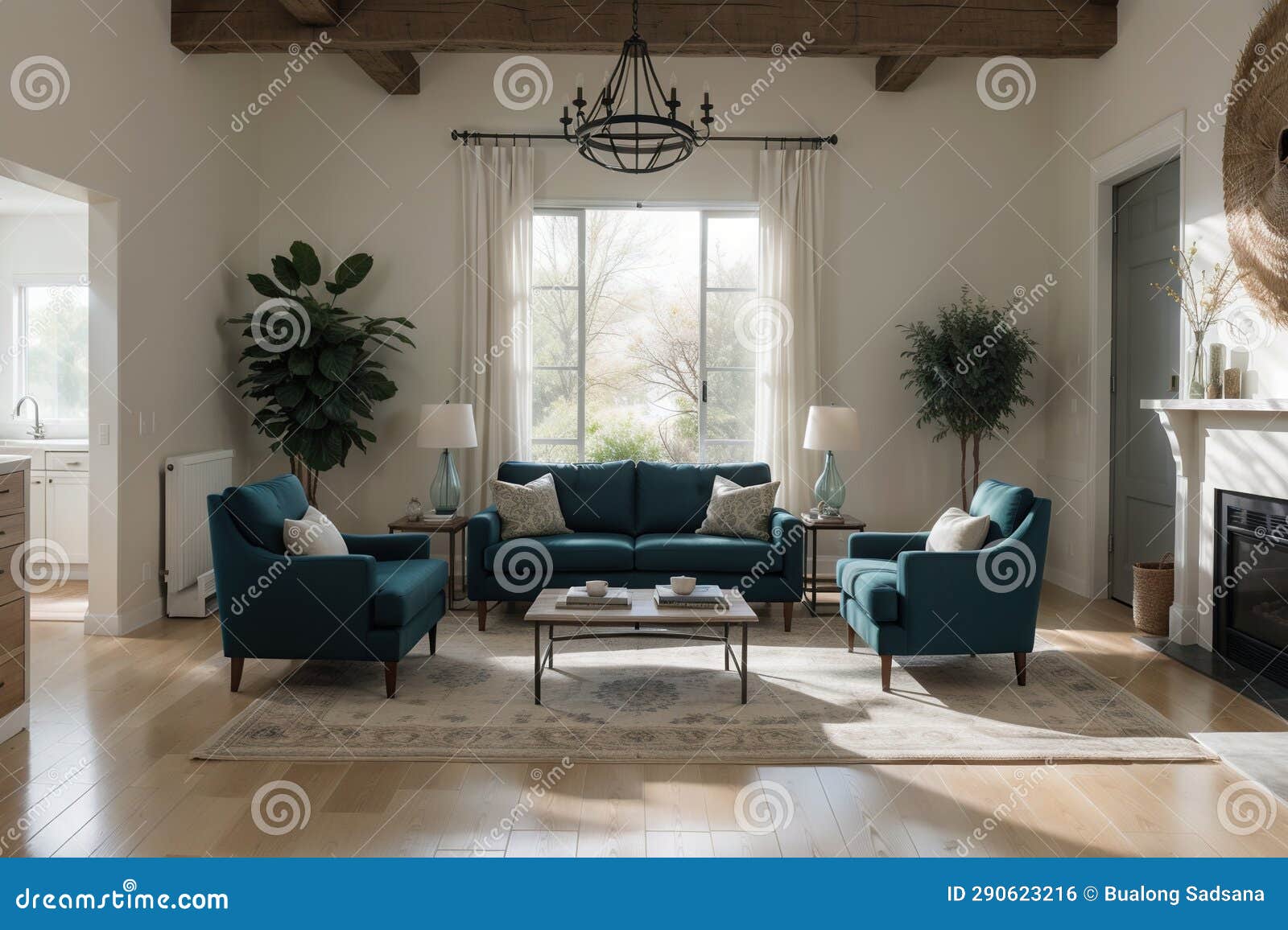 Showcasing Interior Design in Style Timeless Tranquility Stock ...