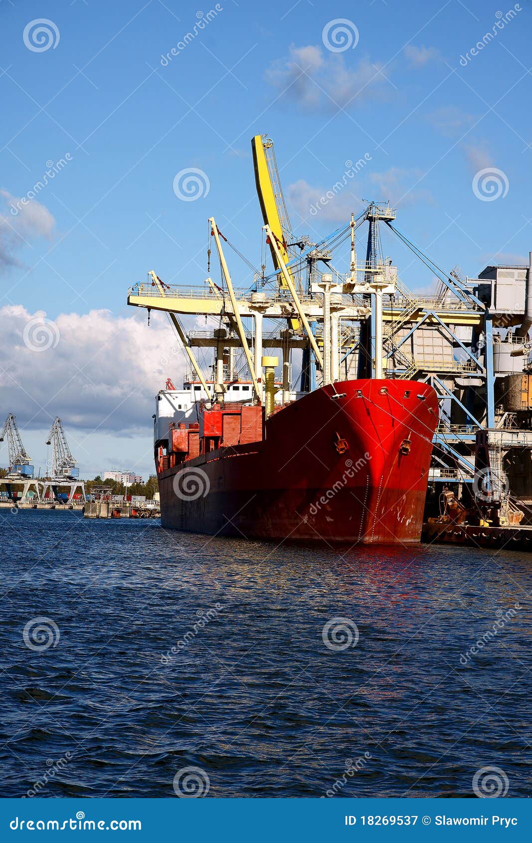 Unloading from the ship stock image. Image of ship, water - 18269537