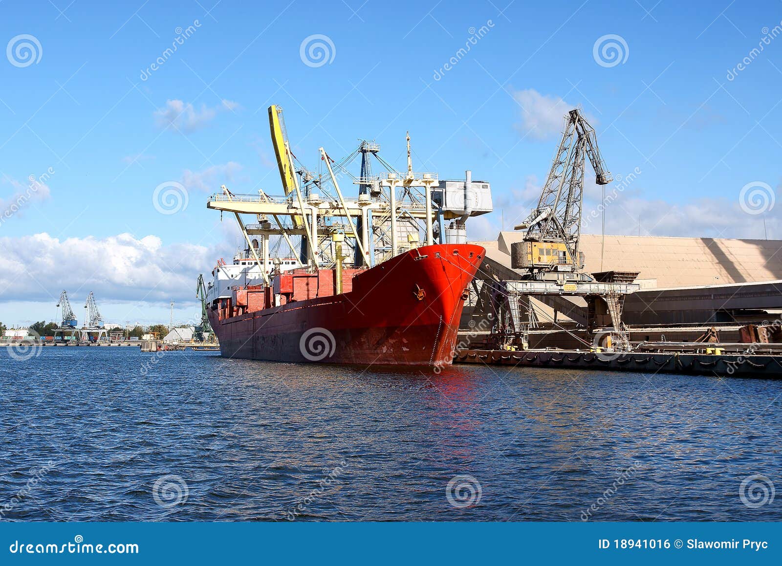 Unloading from the ship stock photo. Image of cargo, crane - 18941016