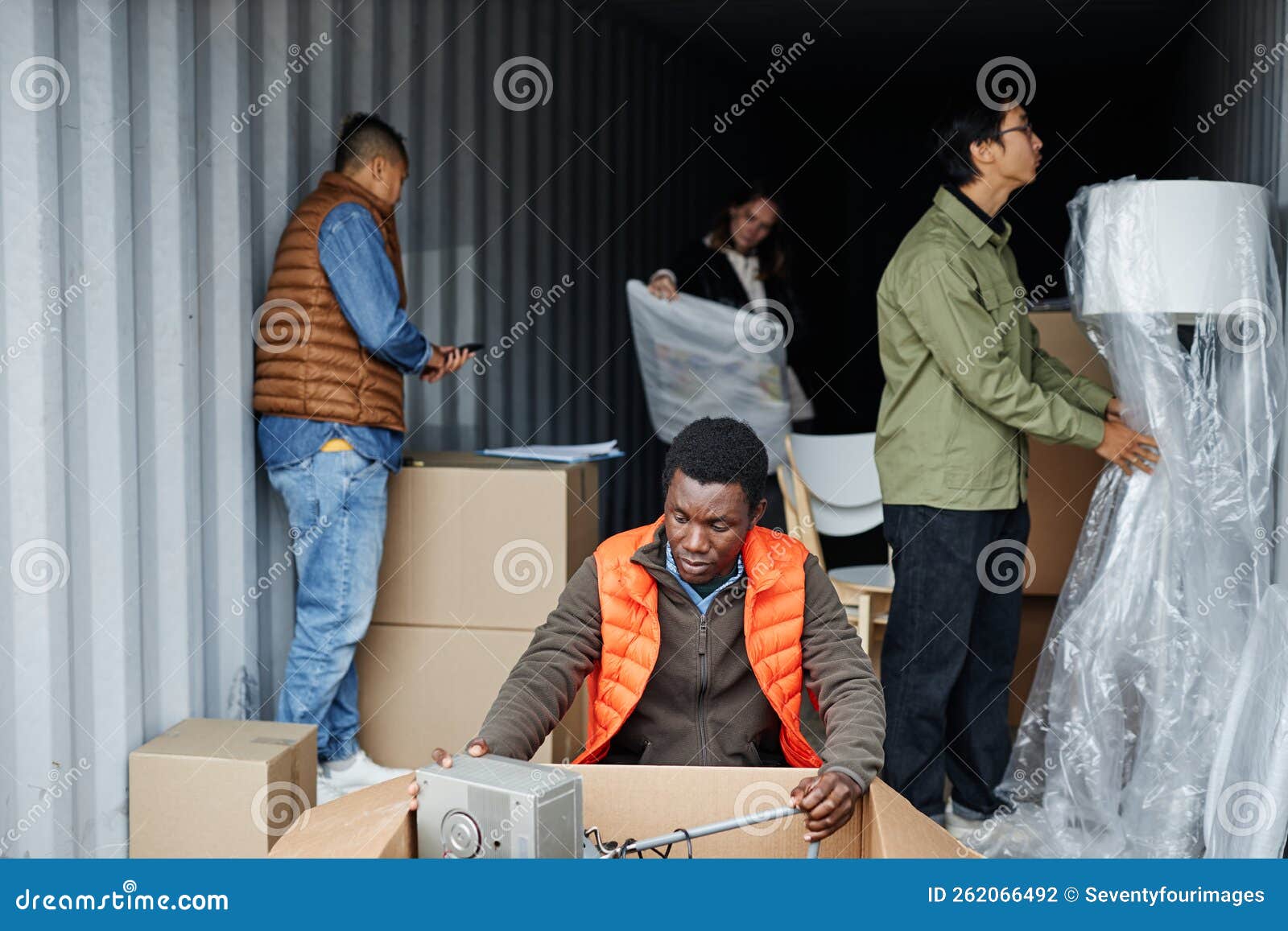 Unloading Shipping Container Stock Photo - Image of buyer, entrepreneur ...