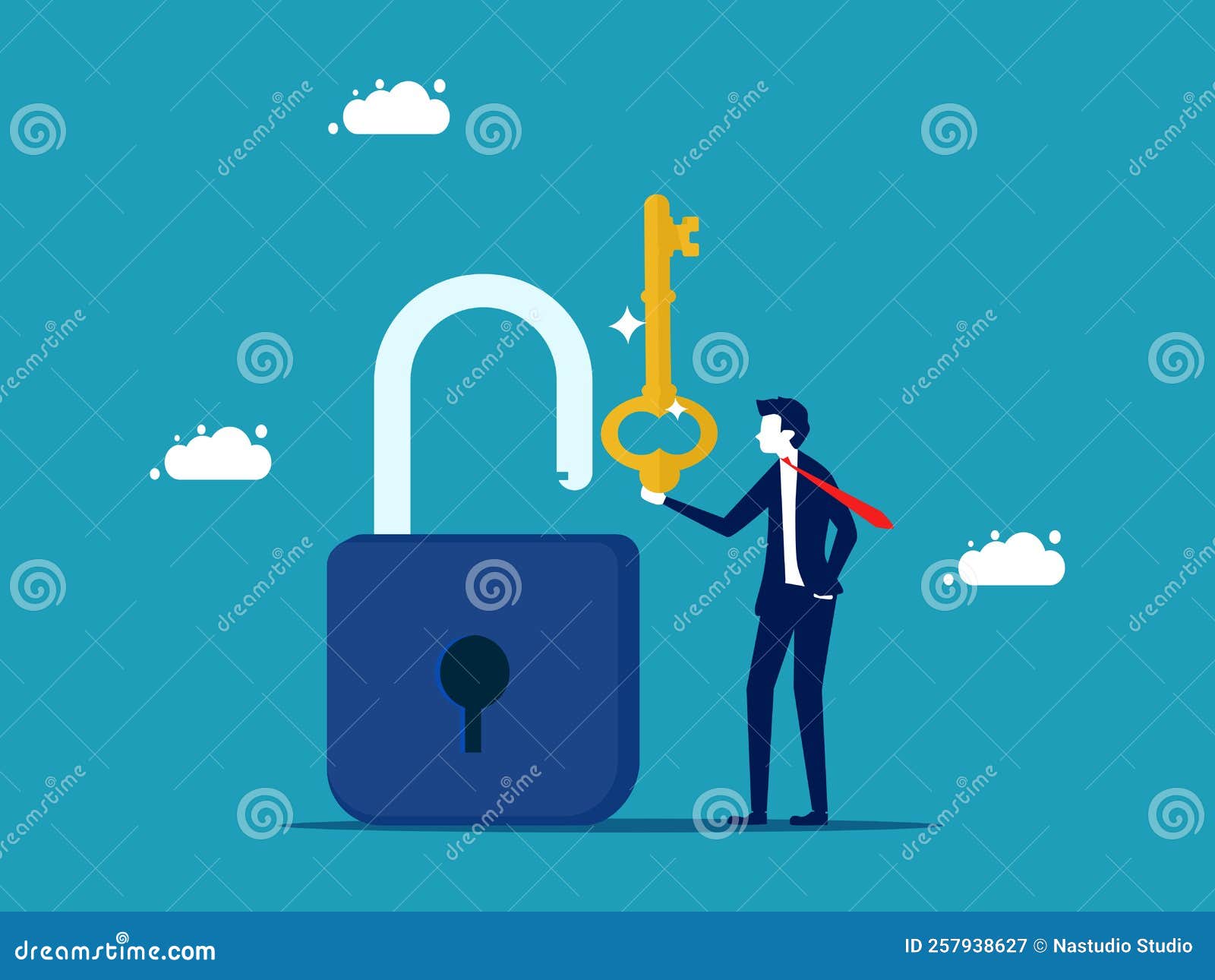 Unlock Business Information. Businessman Unlocking the Padlock Stock ... Unlock Business Information. Businessman Unlocking the Padlock Stock ...