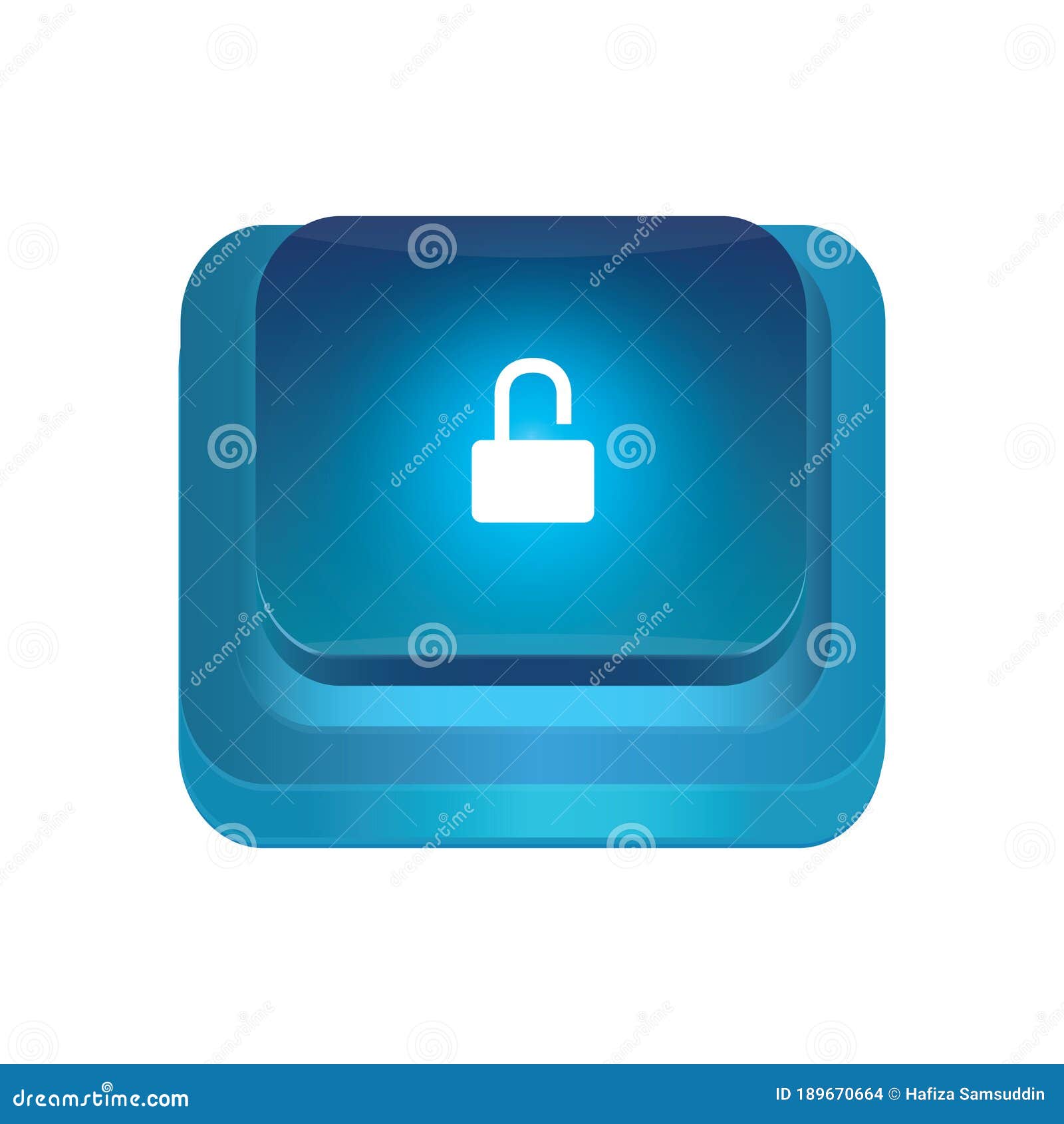 Unlock Button. Vector Illustration Decorative Design Stock Vector ...