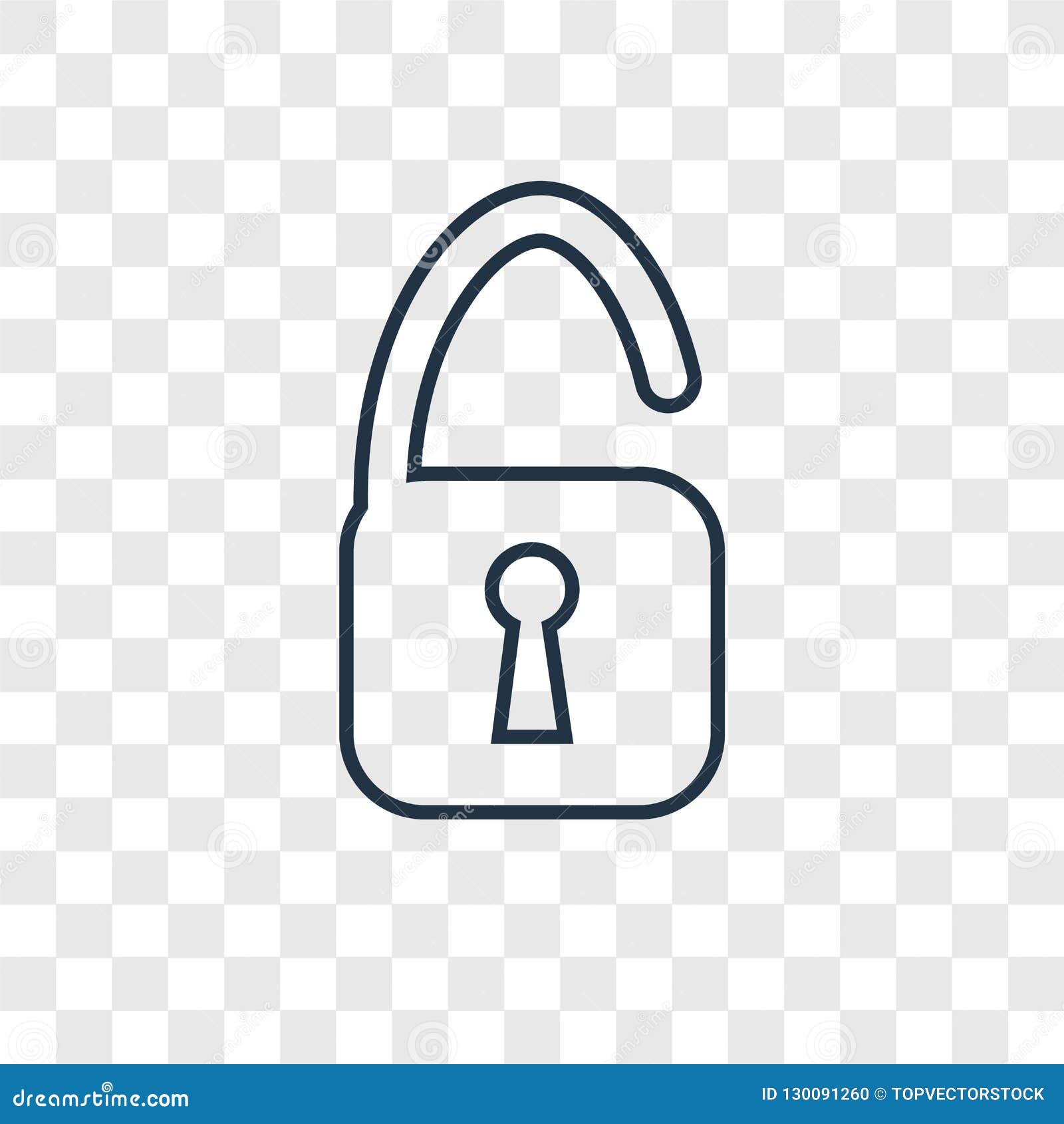 Unlock Concept Vector Linear Icon Isolated on Transparent Background ...