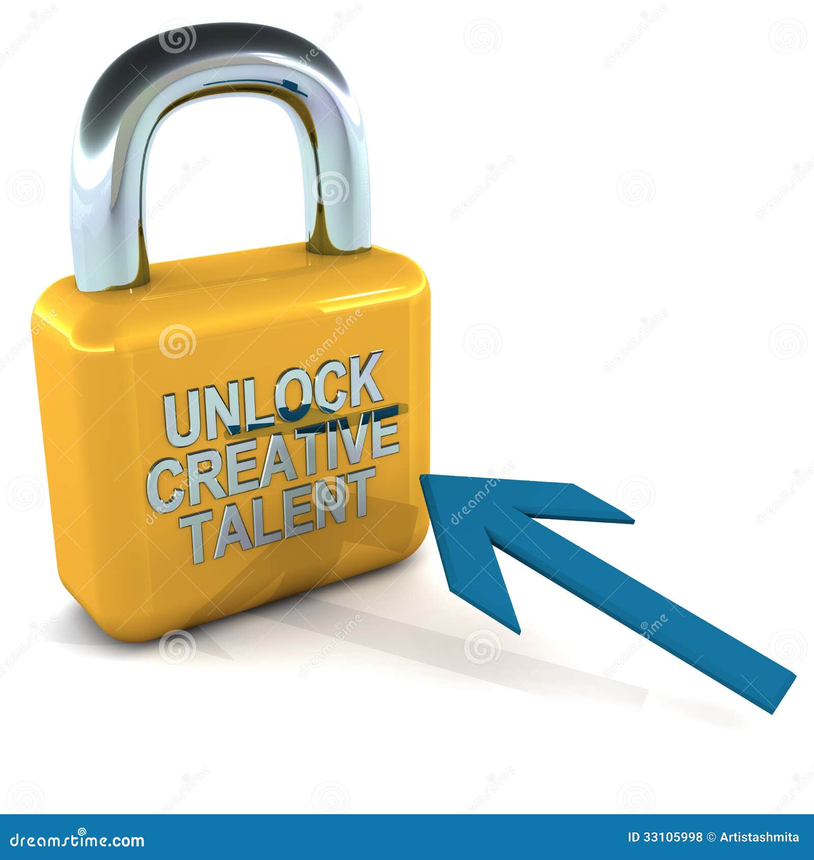Unlock creative talent stock illustration. Illustration of think - 33105998