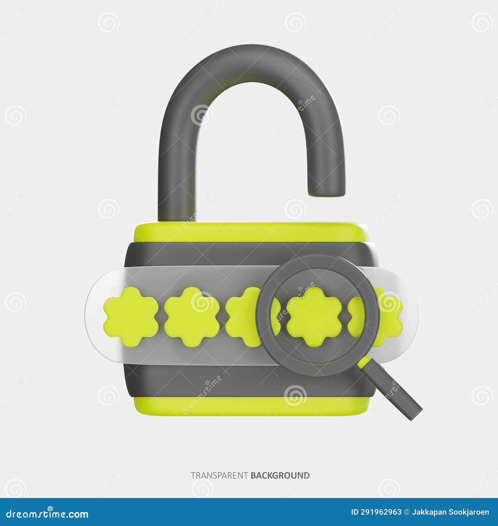 Unlock 3D Illustration Transparent Background Stock Illustration ...