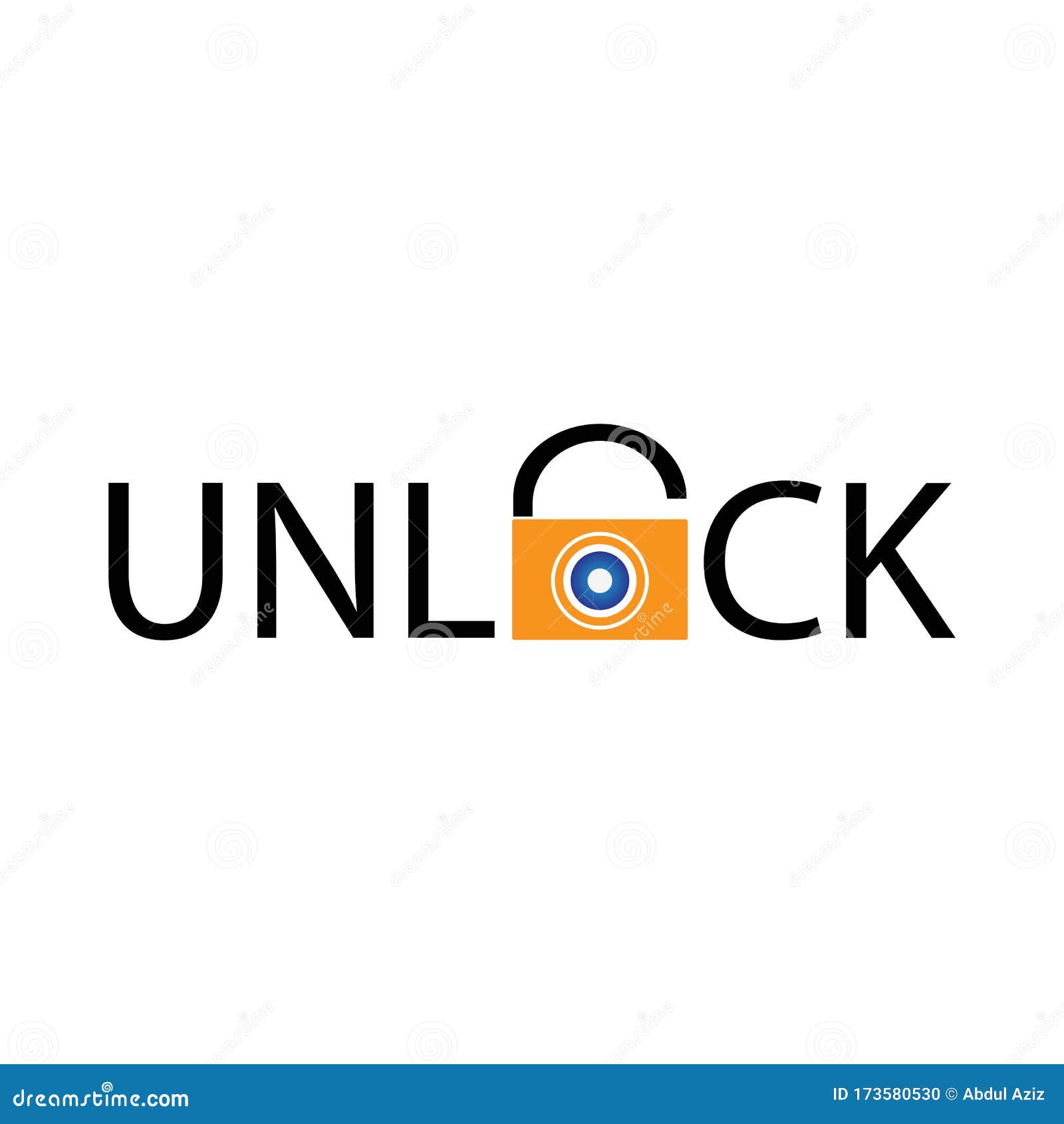 Unlock eye logo vector stock illustration. Illustration of code - 173580530