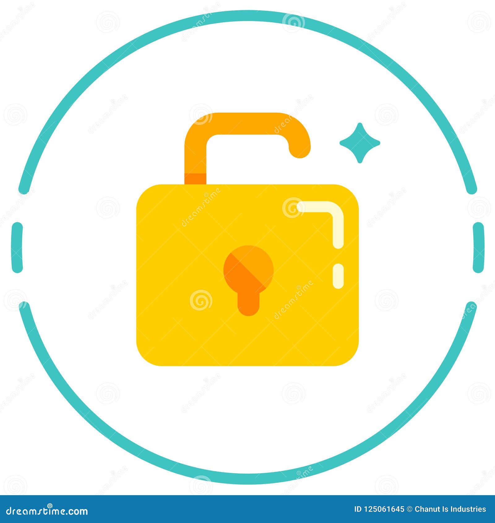 Unlocking Icon Vector From File And Folder Concept. Thin Line ...