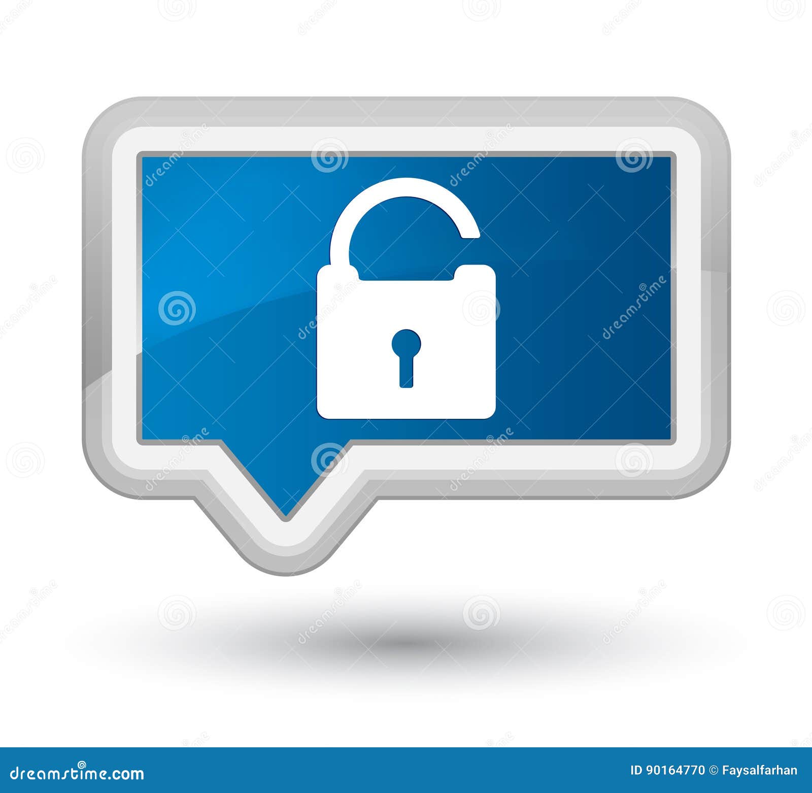 Unlock Icon Prime Blue Banner Button Stock Illustration - Illustration ...