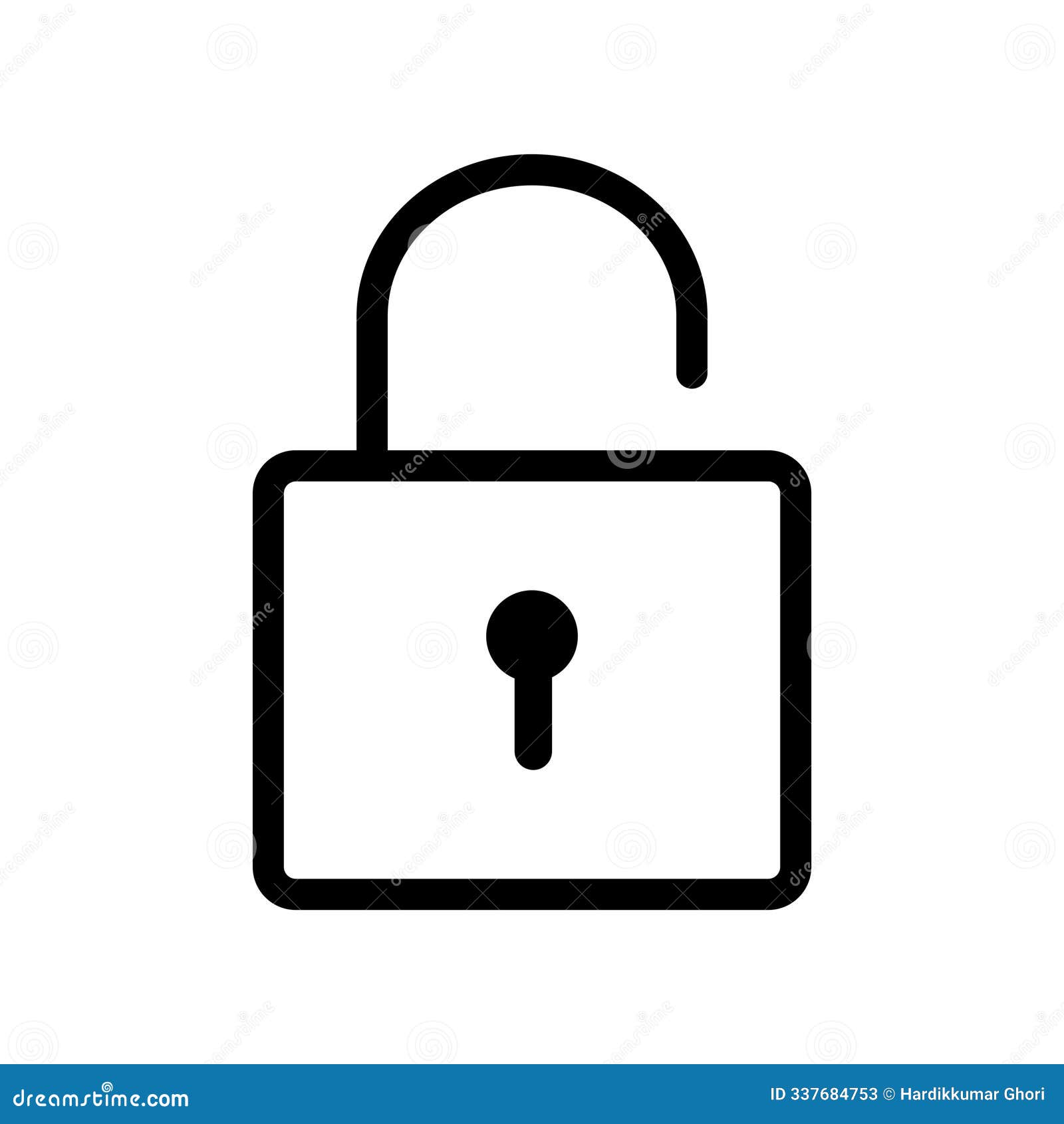 Unlock Icon Set. Unlocked Padlock Vector Symbol Stock Vector ...