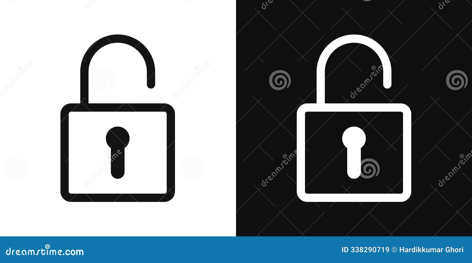 Unlock Icon Set. Unlocked Padlock Vector Symbol Stock Vector ...