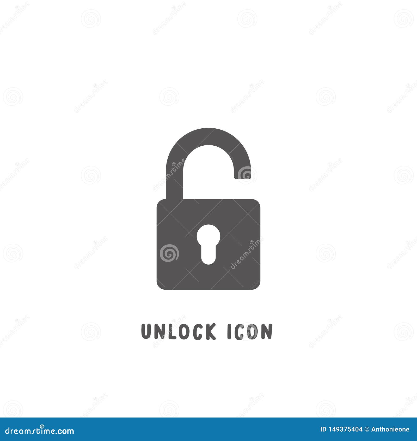 Unlock Icon Simple Flat Style Vector Illustration Stock Vector ...