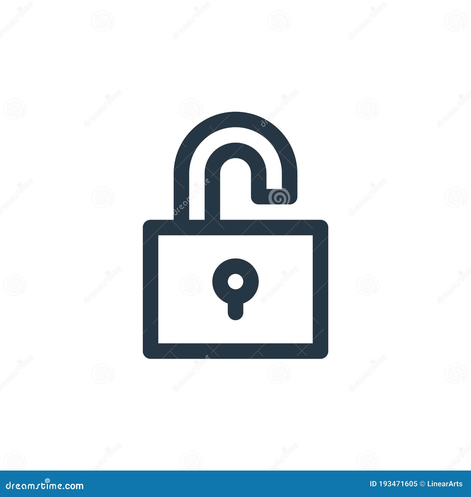 Unlock Icon Vector from Basic Ui Concept. Thin Line Illustration of ...