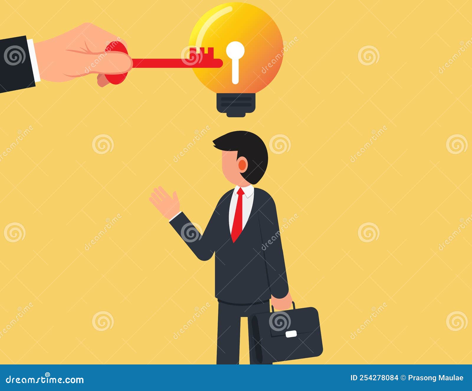 Unlock Ideas and Potential Achievement. Stock Vector - Illustration of ...