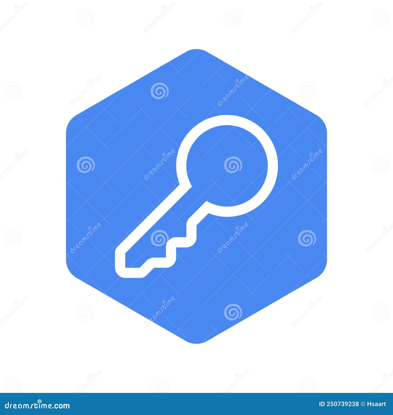Unlock Key Flat Outline Icon Design. Stock Vector - Illustration of ...