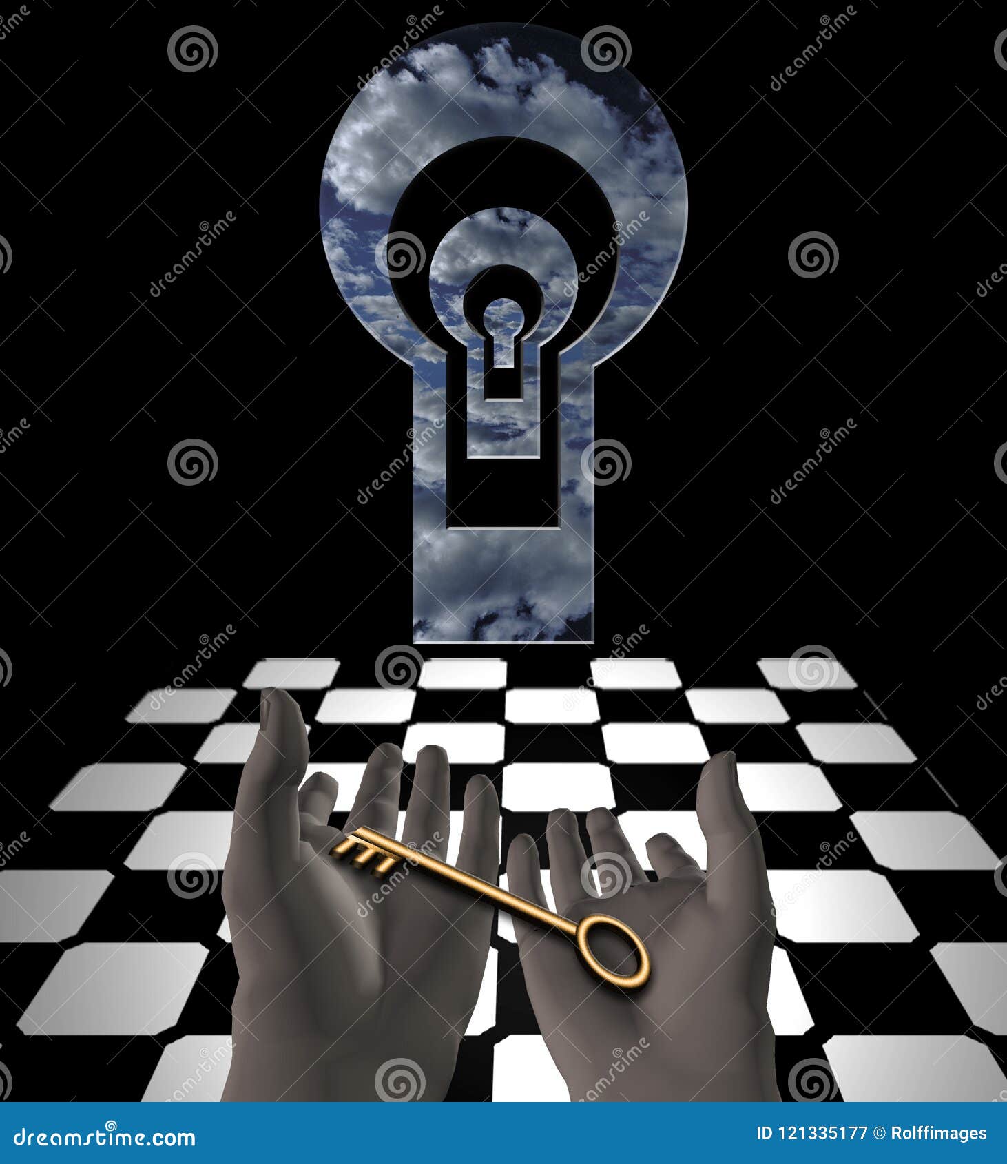 Unlock Knowledge stock illustration. Illustration of concentration ...