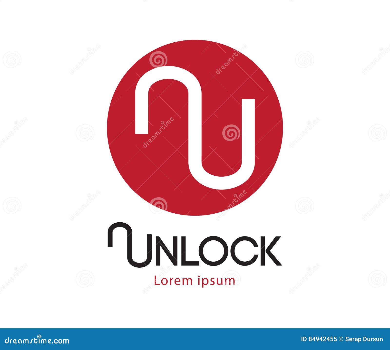 Unlock Logo Design stock vector. Illustration of identity - 84942455
