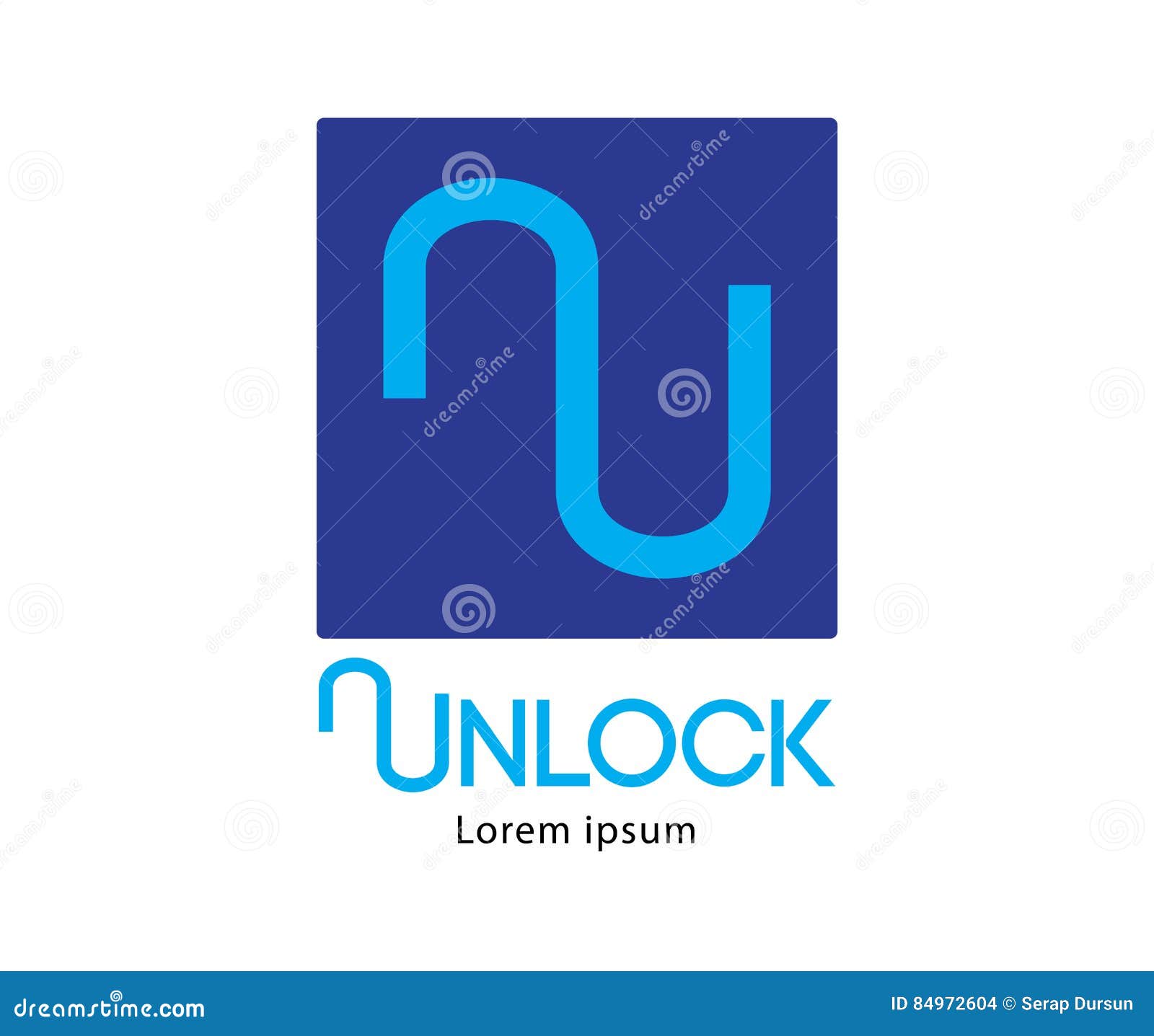 Unlock Logo Design stock illustration. Illustration of important - 84972604