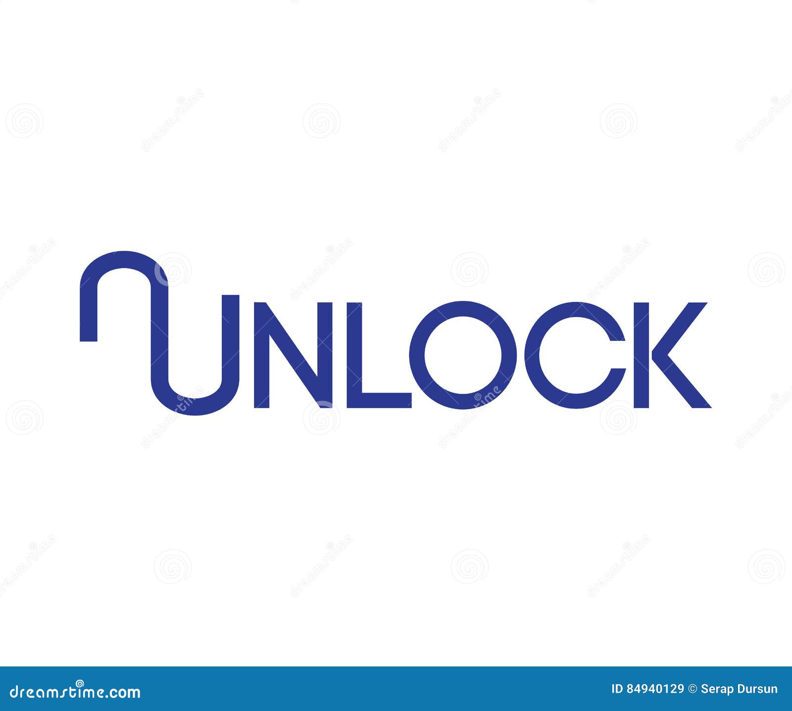 Unlock Logo Design stock vector. Illustration of important - 84940129