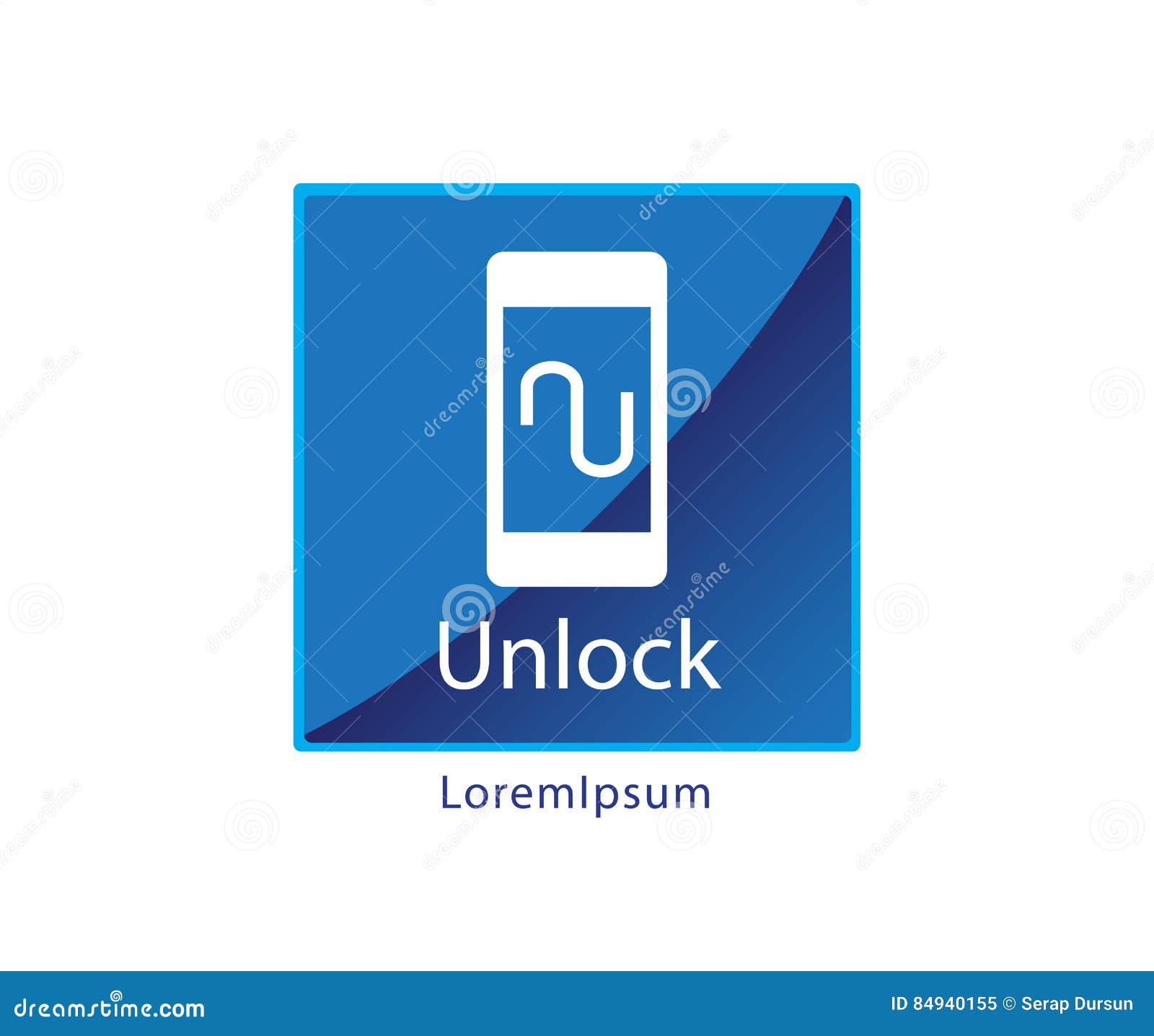 Unlock Logo Design stock vector. Illustration of logo - 84940155