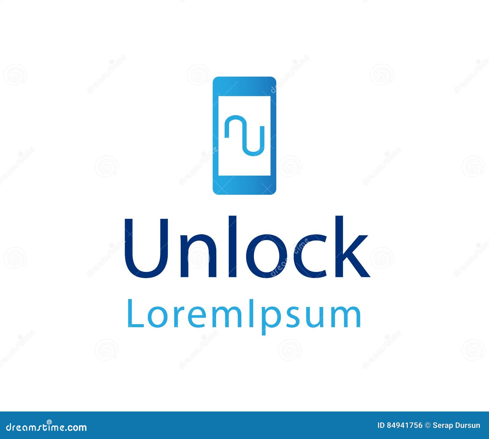 Unlock Logo Design stock vector. Illustration of isolated - 84941756