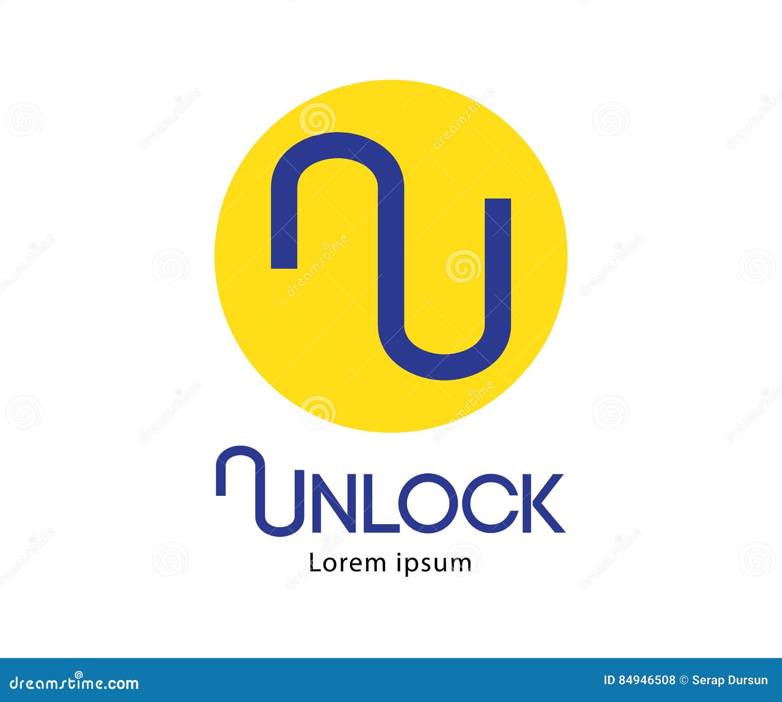 Unlock Logo Design Cartoon Vector | CartoonDealer.com #84946497