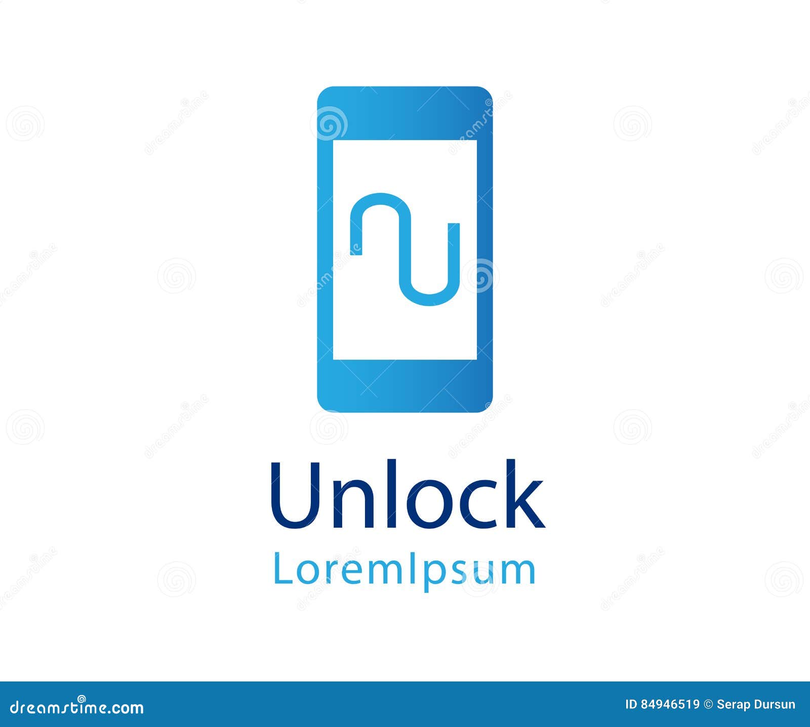 Unlock Logo Design stock vector. Illustration of privacy - 84946519