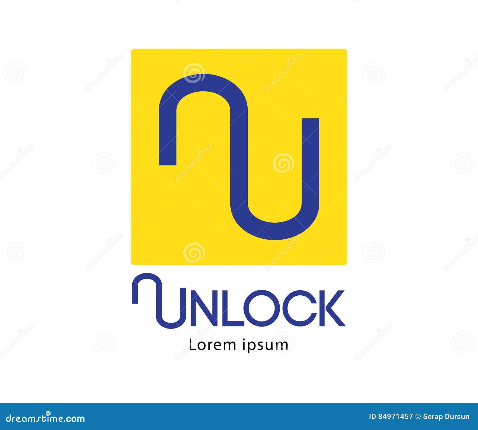 Unlock Logo, Calendar Template, CD Cover, Diary And USB Brand ...
