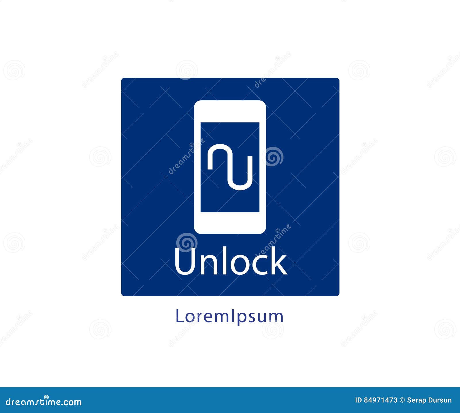 Unlock Logo Design stock vector. Illustration of protect - 84971473