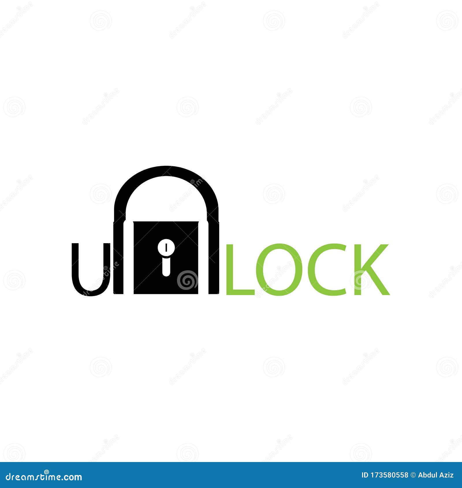 Unlock logo vector stock illustration. Illustration of button - 173580558