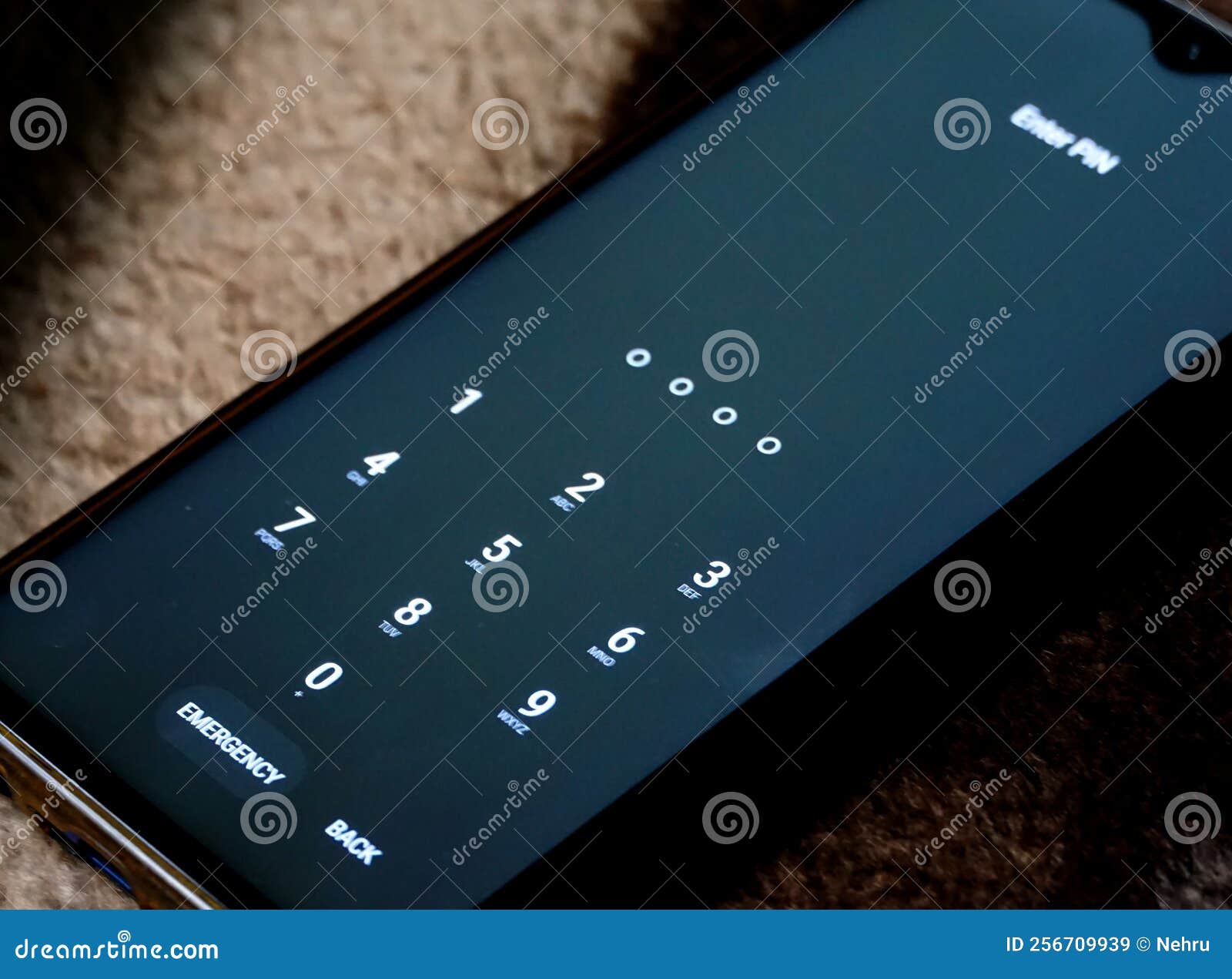 Unlock Numbers on a Smatphone Screen Stock Image - Image of level, plug ...