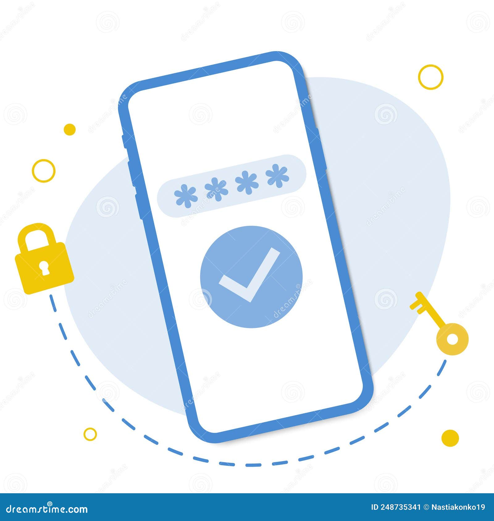 Unlock, Password Correct, Success Login Concept. Vector Illustration ...