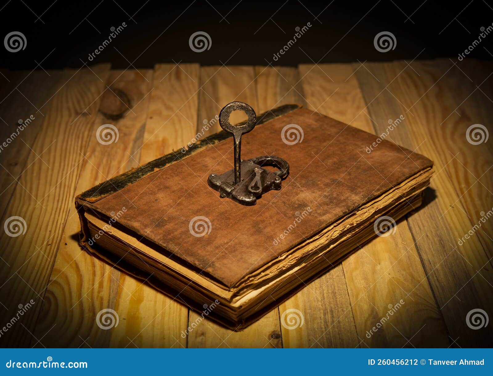Unlock the Potential of Knowledge Theme with Vintage Book and Key Lock ...