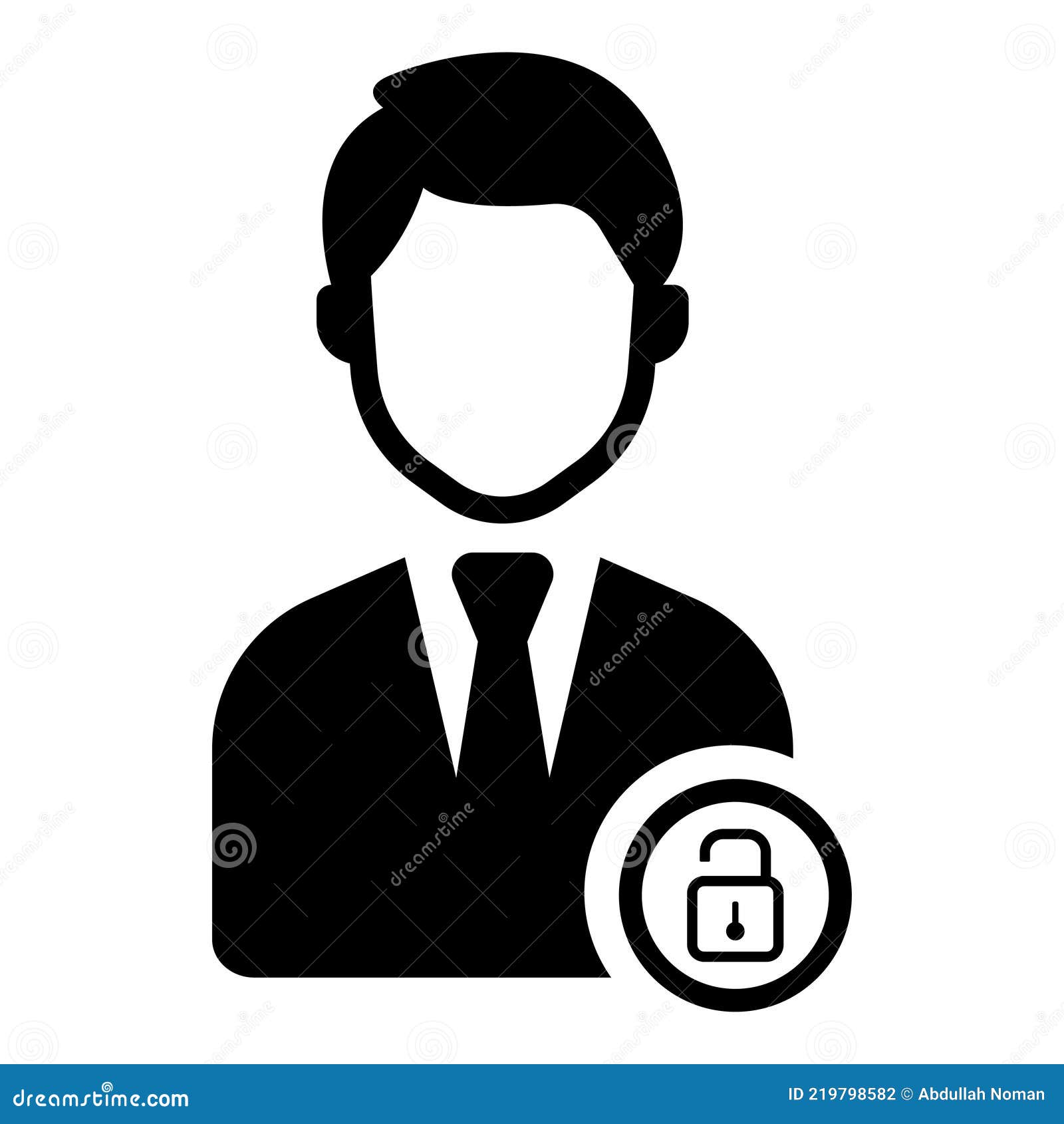 Unlock profile icon design stock vector. Illustration of customer ...