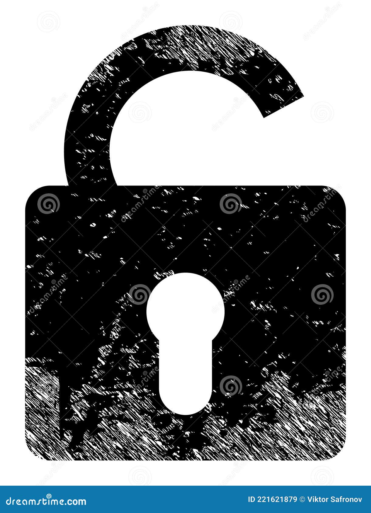 Unlock Scratched Icon Symbol Stock Vector - Illustration of vector ...