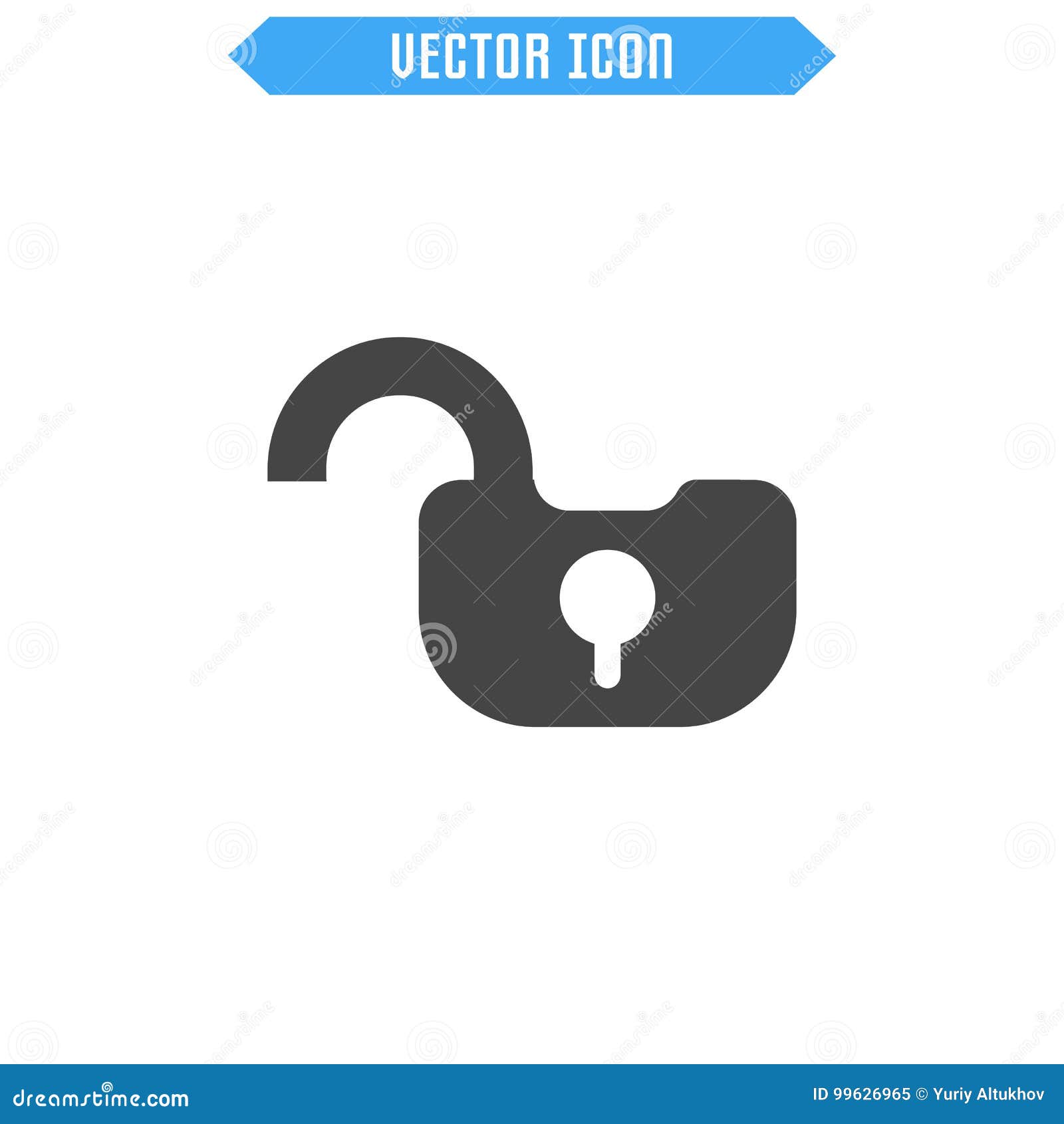 Unlock Vector Flat Icon. Vector Sign Symbol Stock Vector - Illustration ...