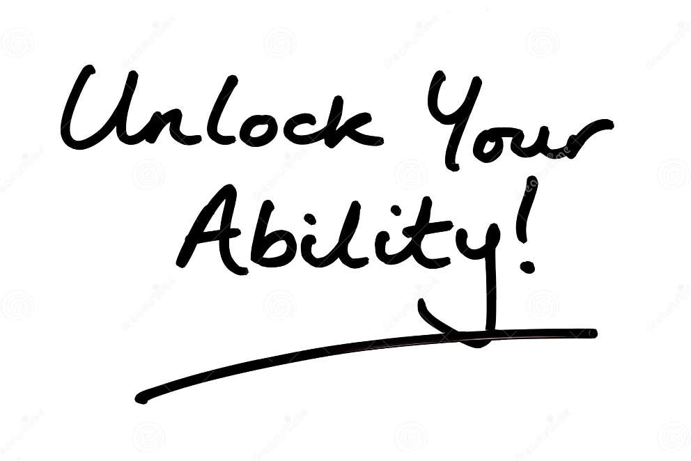 Unlock Your Ability stock illustration. Illustration of ability - 186584119
