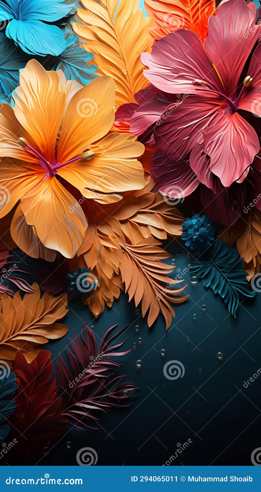 Unlock Your Creativity with this Abstract Tropical Backdrop, Perfect ...
