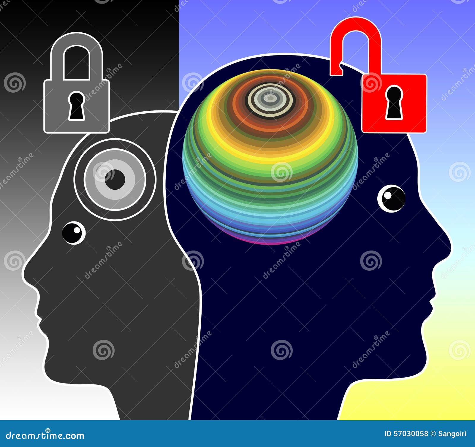 Unlock your Mind stock illustration. Illustration of creative - 57030058 Unlock your Mind stock illustration. Illustration of creative - 57030058