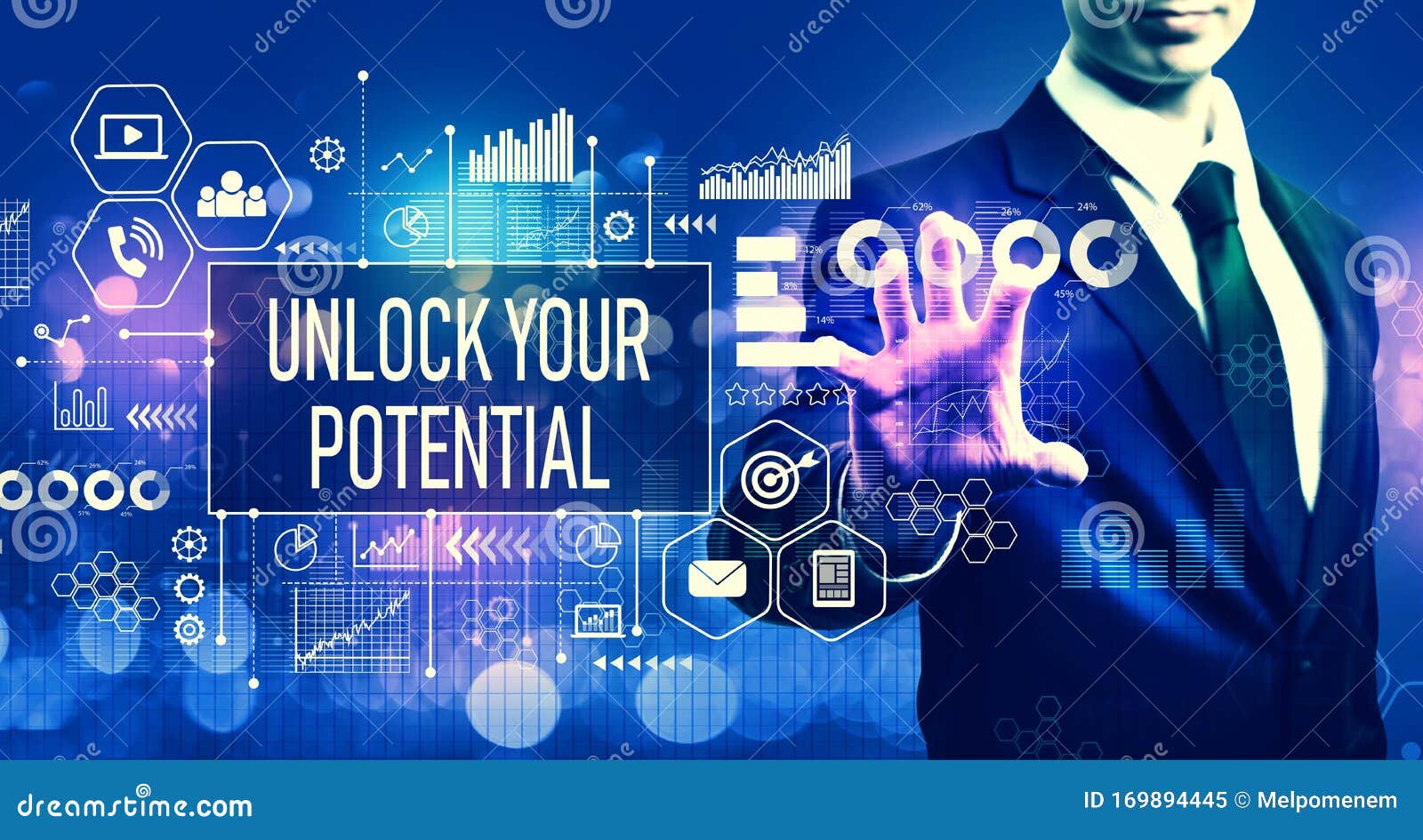 Unlock Your Potential with Businessman Stock Image - Image of person ...