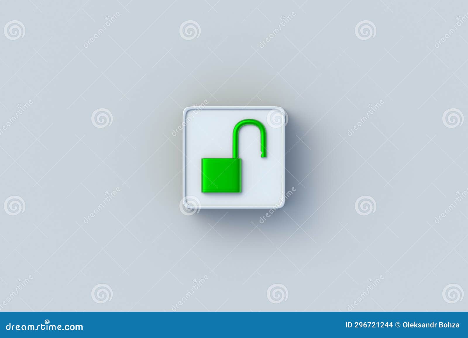 Unlocked Access. Open Information. Cyber Protection Stock Illustration ...