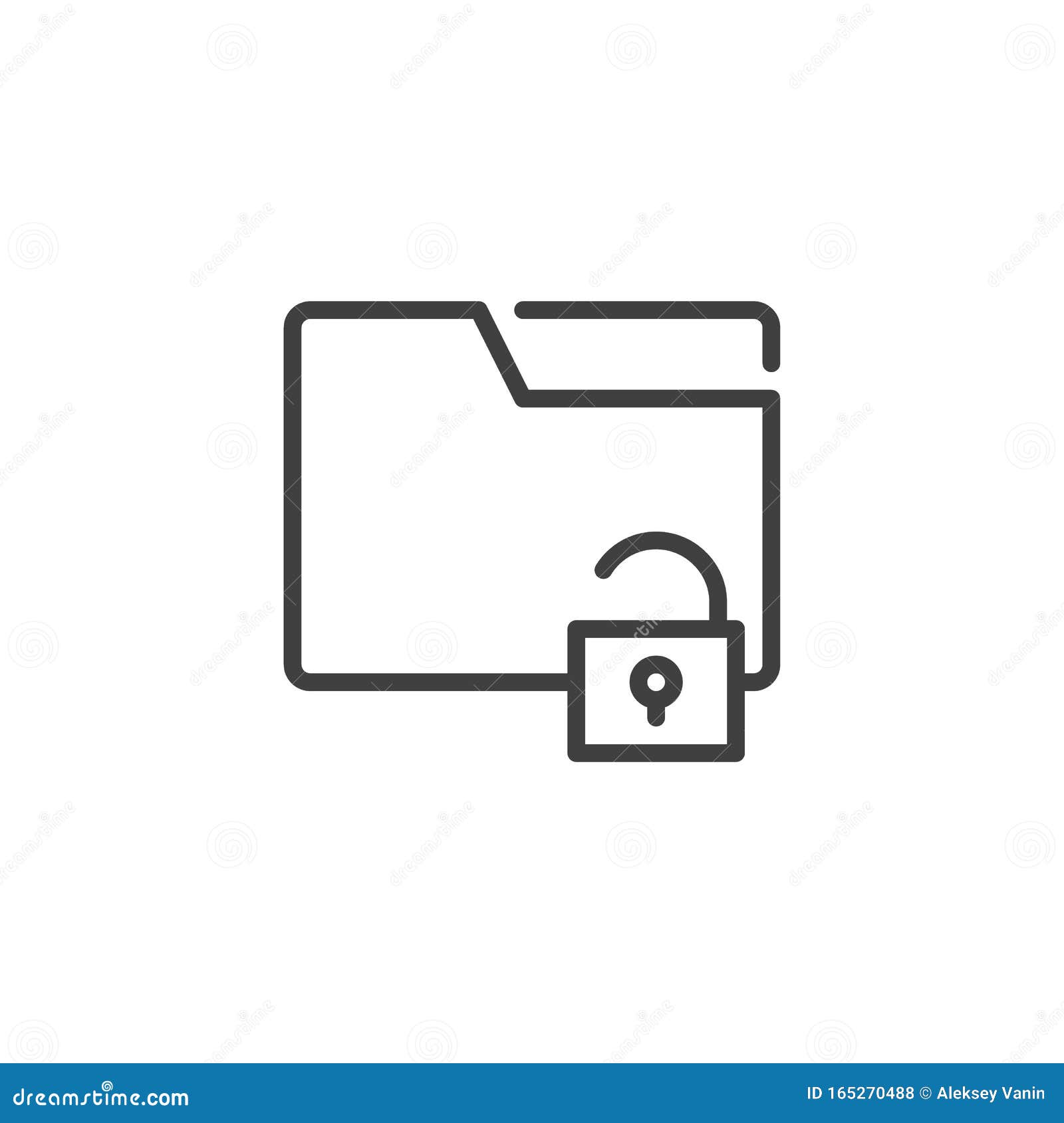 Linear Insecure Icon From Internet Security Outline Collection Thin