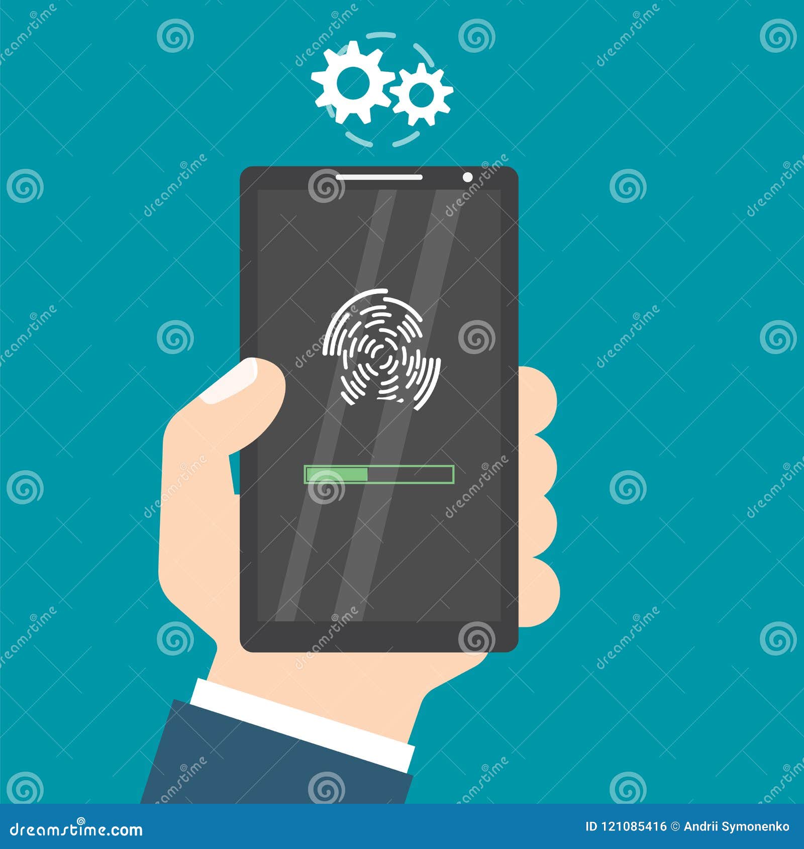 Unlocked with Fingerprint Button. Access Via Finger. Hands with ... Unlocked with Fingerprint Button. Access Via Finger. Hands with ...