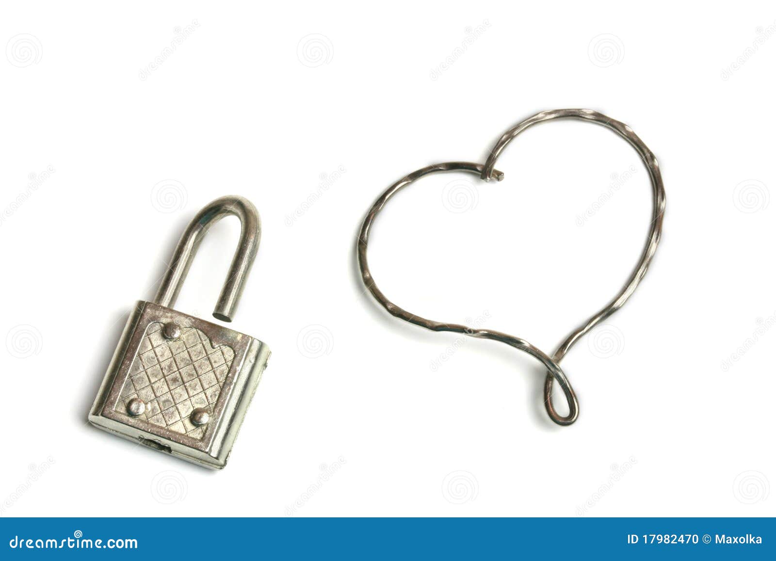 Unlocked heart stock photo. Image of shape, open, lock - 17982470