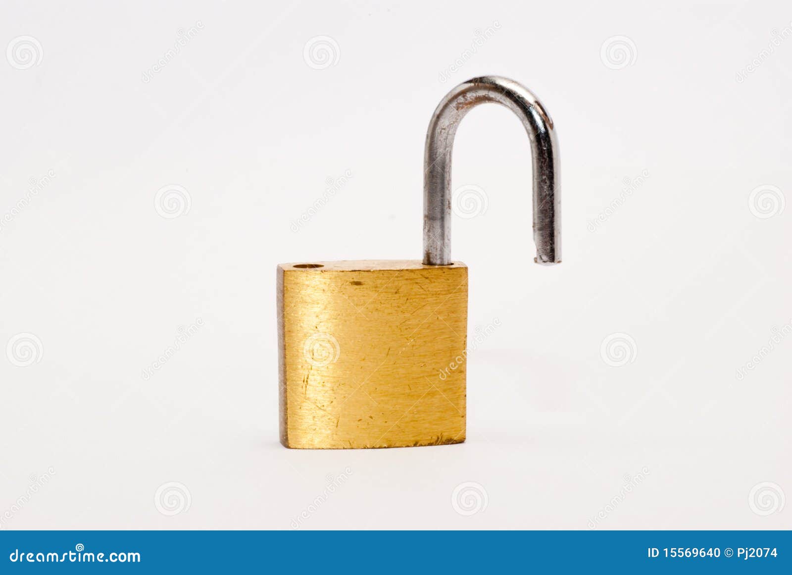 Unlocked Lock stock photo. Image of gold, keyhole, strong - 15569640