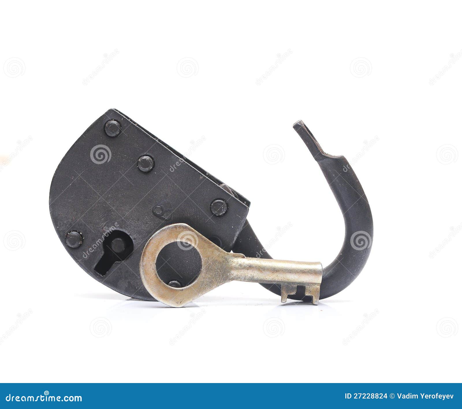 Unlocked lock stock photo. Image of retro, closeup, rust - 27228824