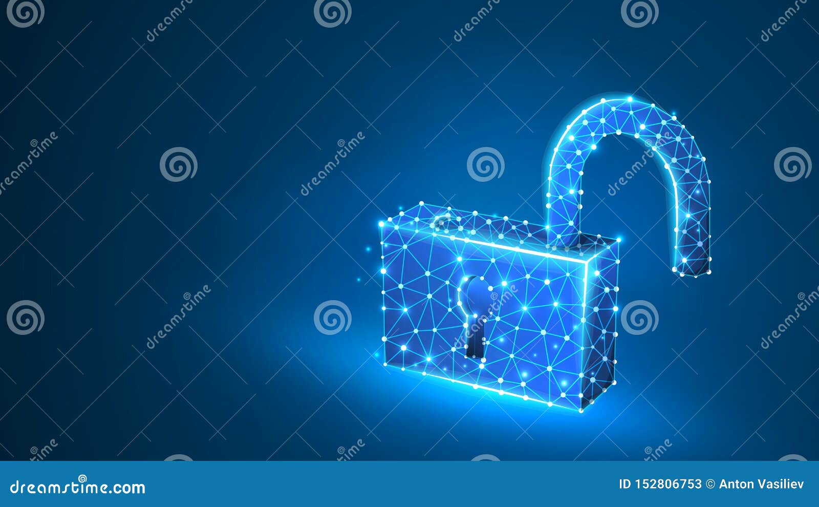 Unlocked Lock. Cyber Protection Technology, Open Access, Safety Concept ...