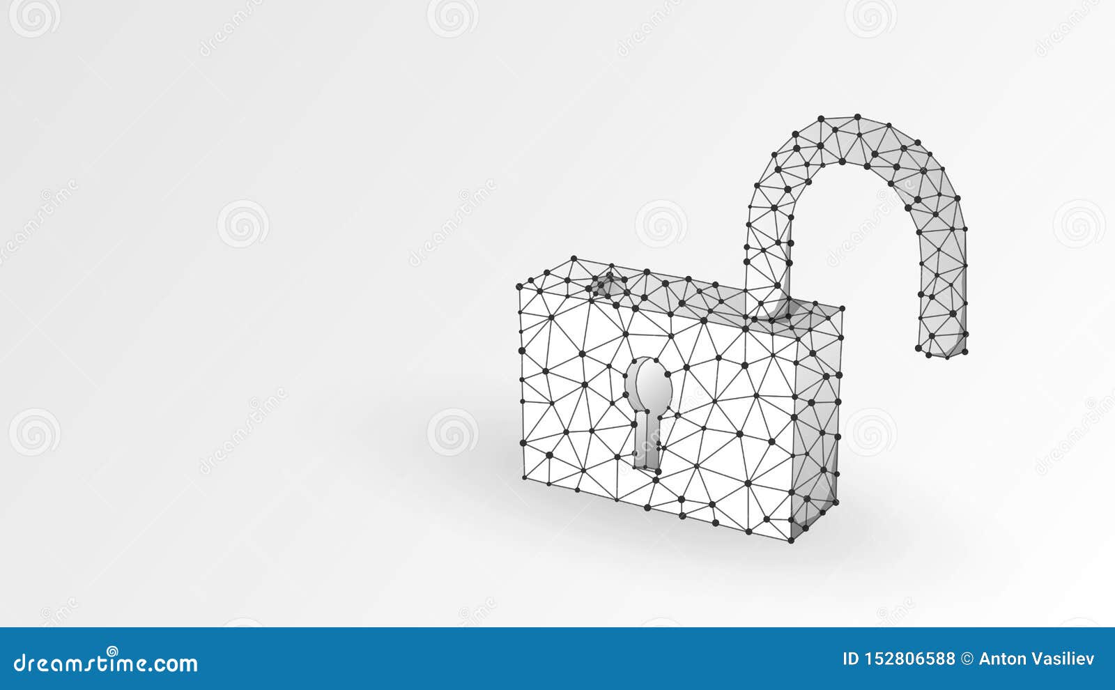 Unlocked Lock. Cyber Protection Technology, Open Access, Safety Concept ...