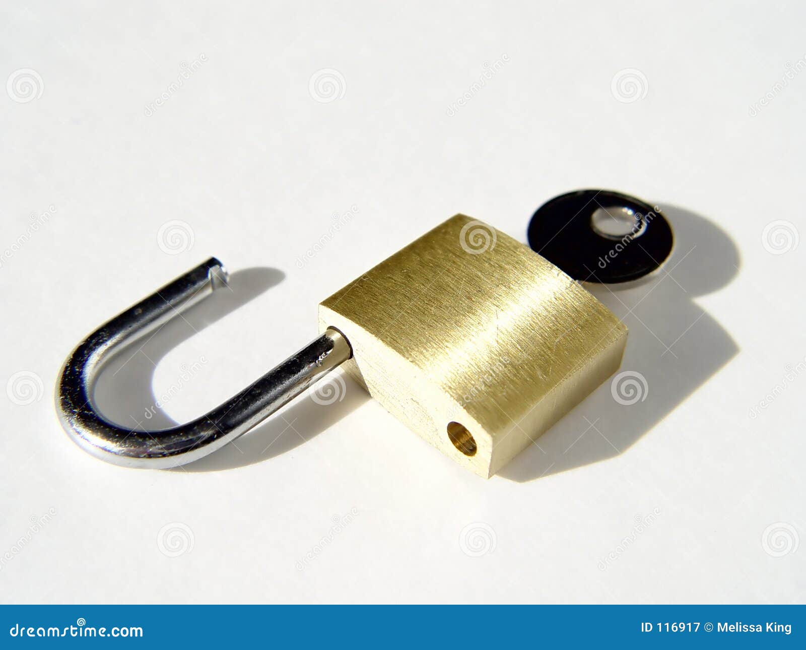 Unlocked padlock with key stock image. Image of padlock - 116917
