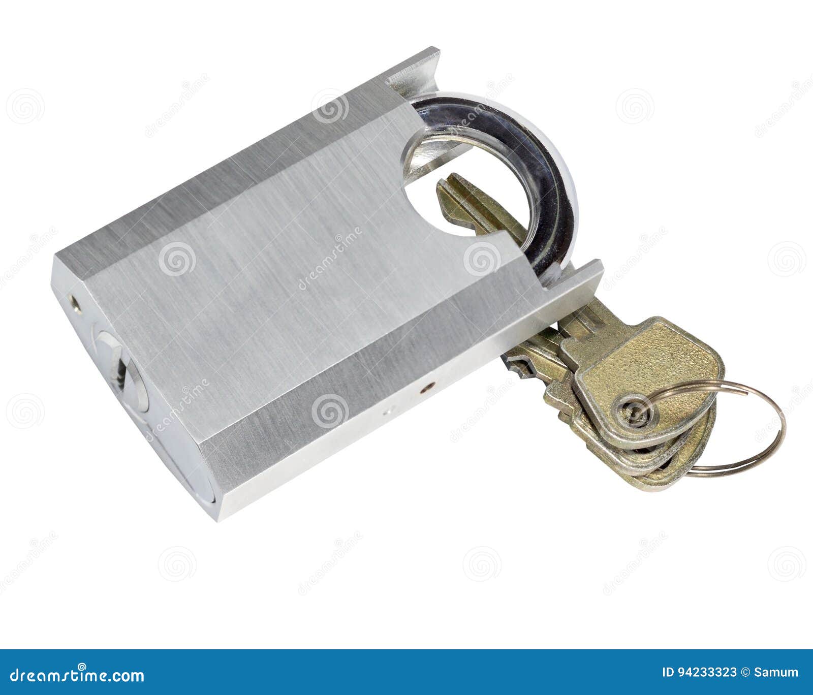 Unlocked Padlock and Key stock image. Image of closeup - 94233323