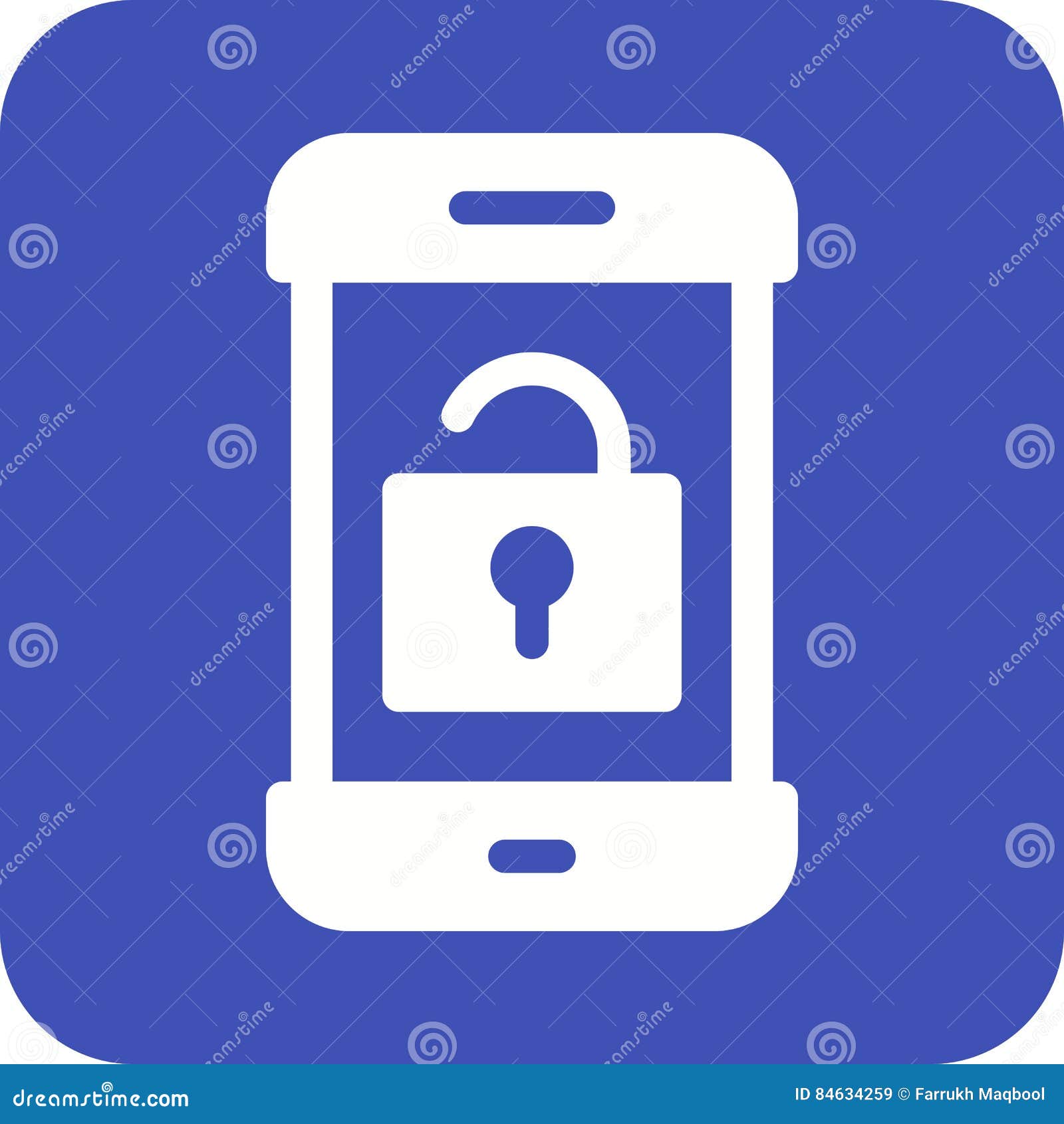 Unlocked Phone stock vector. Illustration of safety, smartphone - 84634259